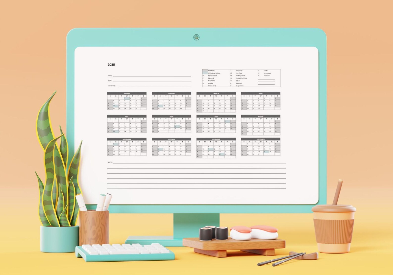 Attendance Tracker Template | Google Sheet Attendance Record | Multi ...