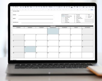 2026 Attendance Tracker Template | Google Sheet Attendance Record ...