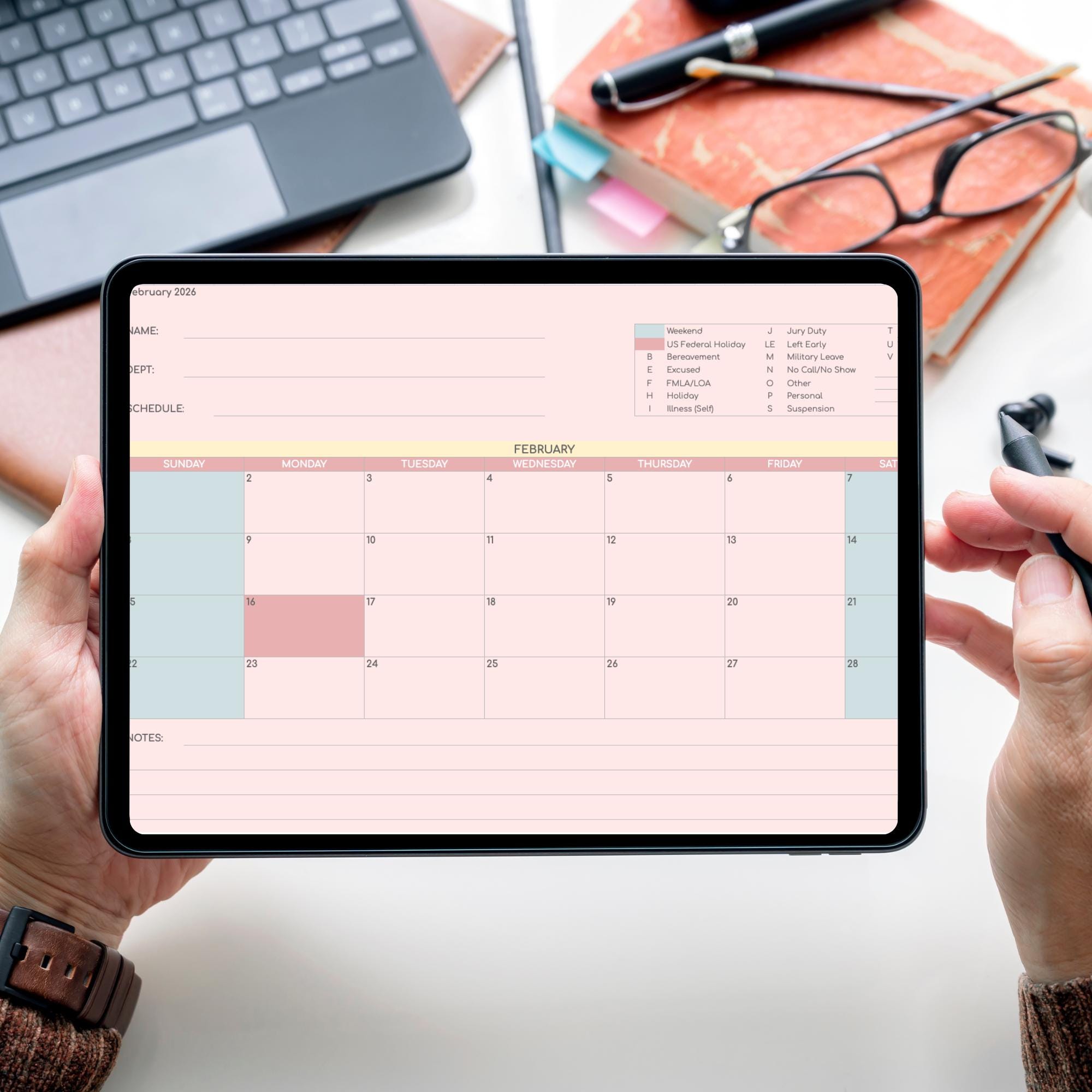 2026 Attendance Tracker Template | Google Sheet Attendance Record ...