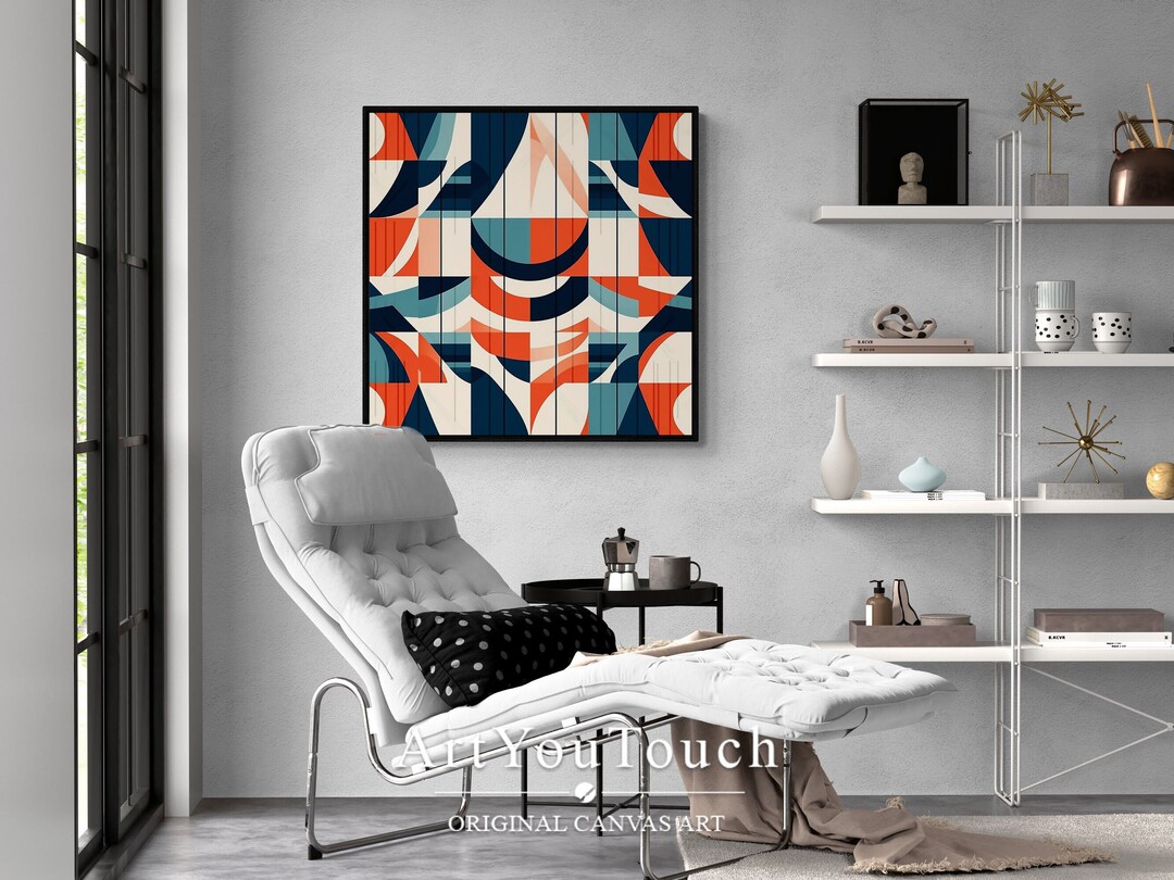Original Abstract Art Wall Art Canvas Print | Geometric Rhythmic ...