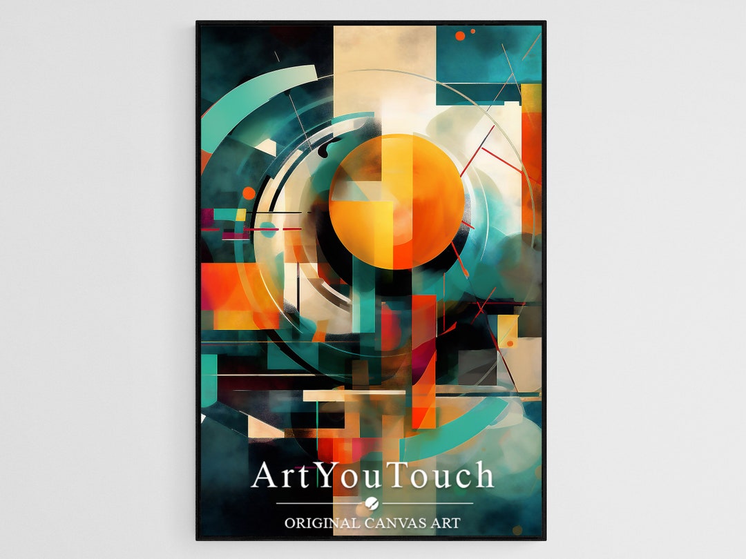 Digital Abstract Modern Art Wall Art | Geometric Abstract Art Small or ...