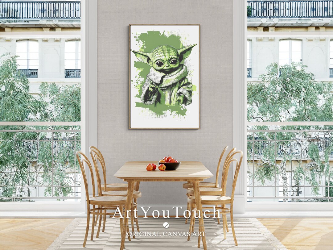 Grogu Baby Yoda Wall Art Print | Star Wars Art Print | the Mandalorian ...