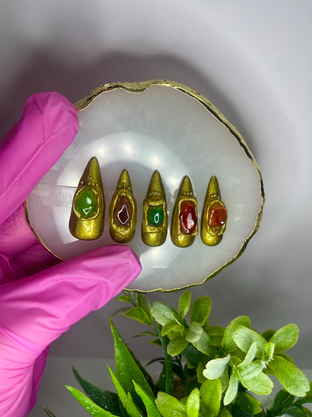 Infinity Gauntlet Nails, Marvel, Avenger Themed Nails With Handmade ...