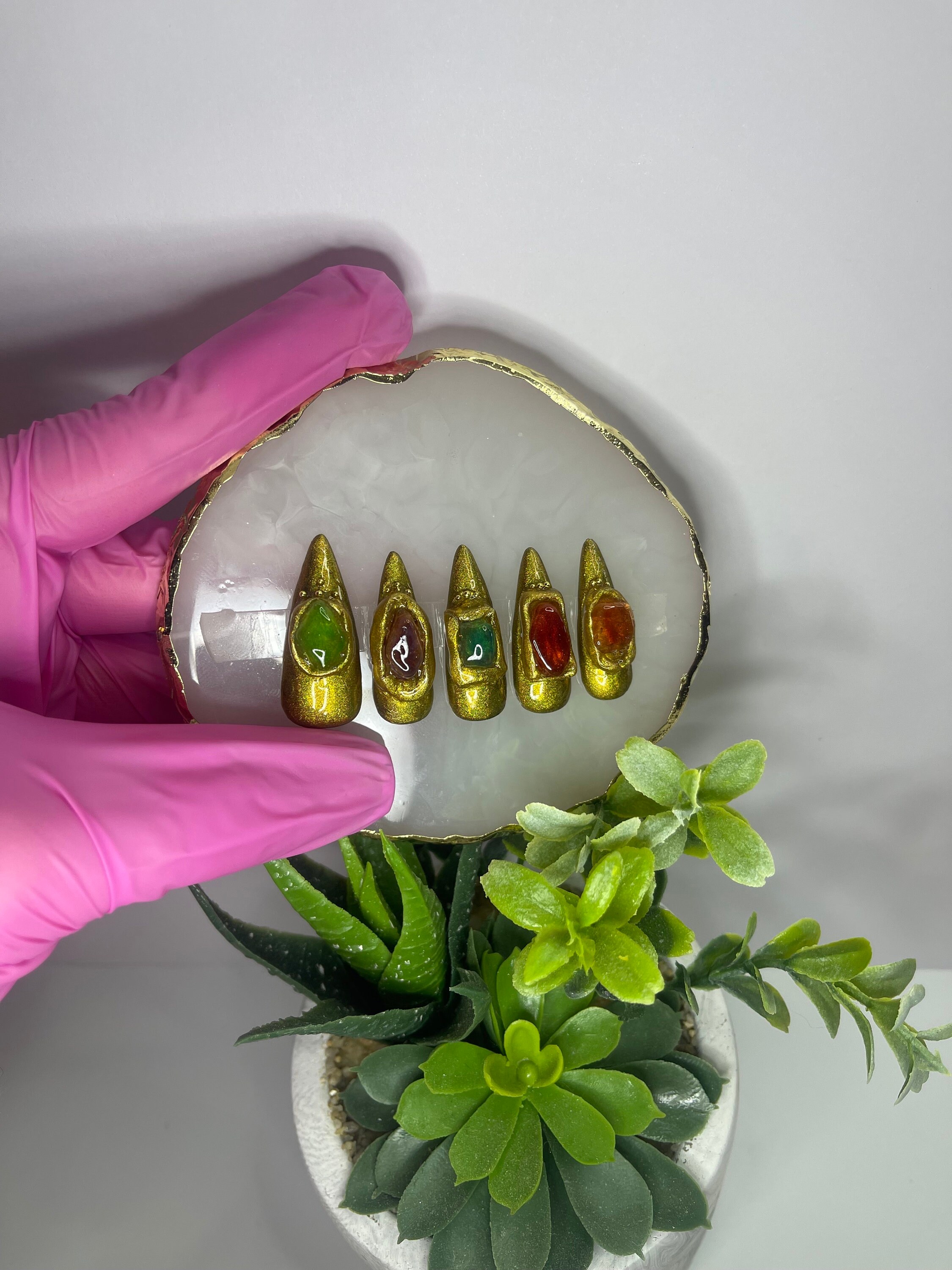 Infinity Gauntlet Nails, Marvel, Avenger Themed Nails With Handmade ...