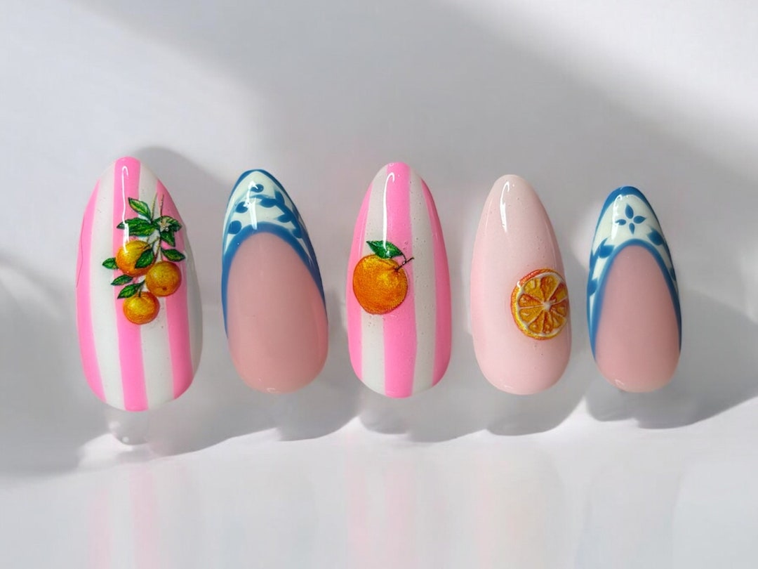 Porcelain Nail Art, Press on Nails, Luxury Handmade Nails, 3D Nail Art ...