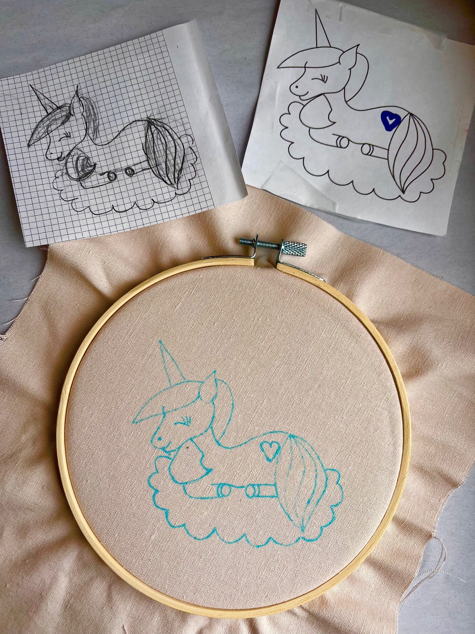 Magical Unicorn Embroidery Pattern, DIY Embroidery, Unicorn Craft ...