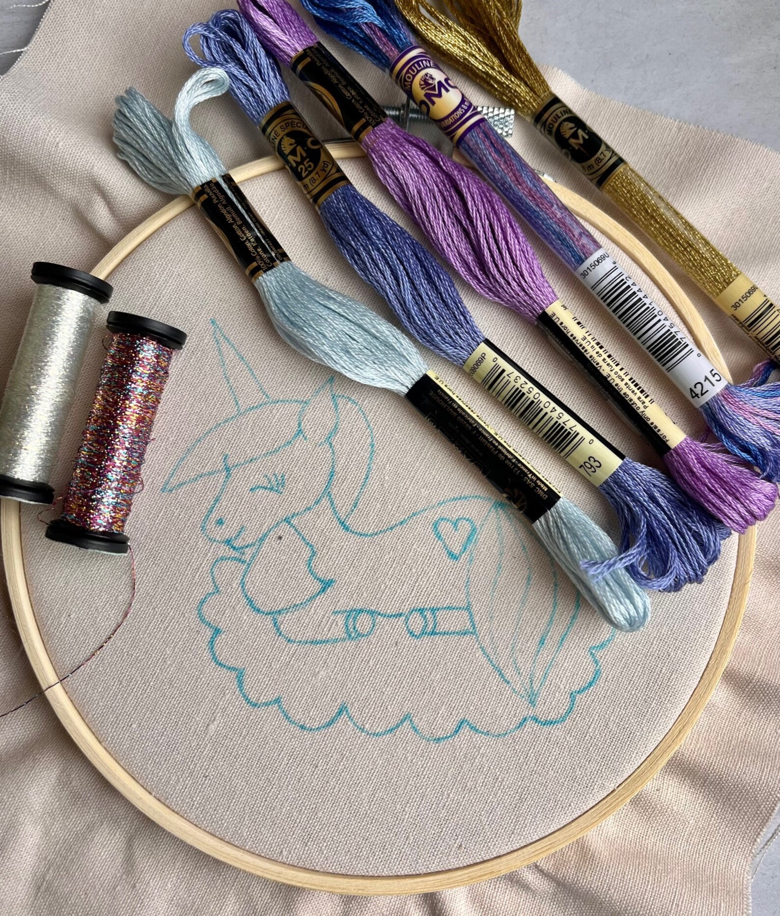 Magical Unicorn Embroidery Pattern, DIY Embroidery, Unicorn Craft ...
