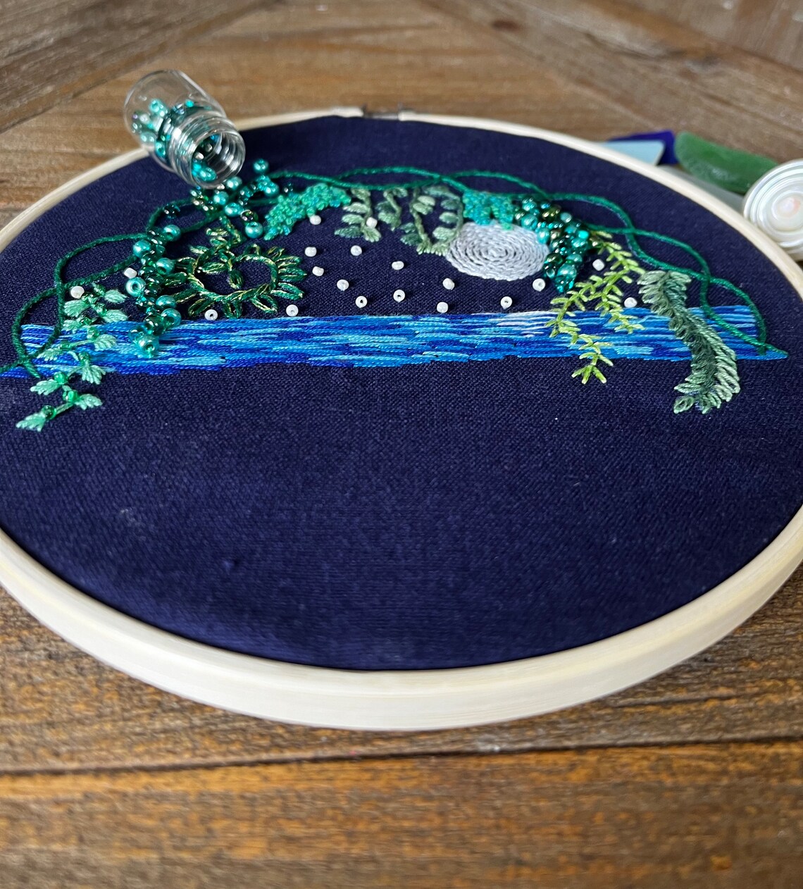 Whimsical Embroidery Kit, DIY Embroidery Kit With Beading, Embroidery ...