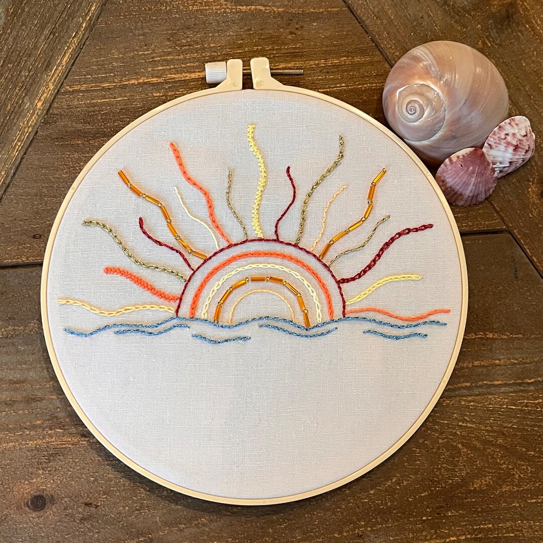 Sunshine Sampler Embroidery Pattern, DIY Embroidery, Embroidery ...