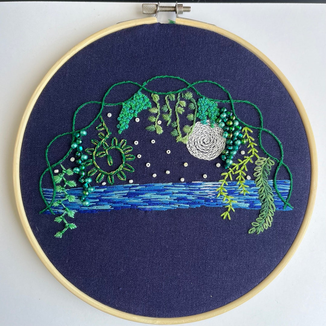 Whimsical Embroidery Kit, DIY Embroidery Kit With Beading, Embroidery ...