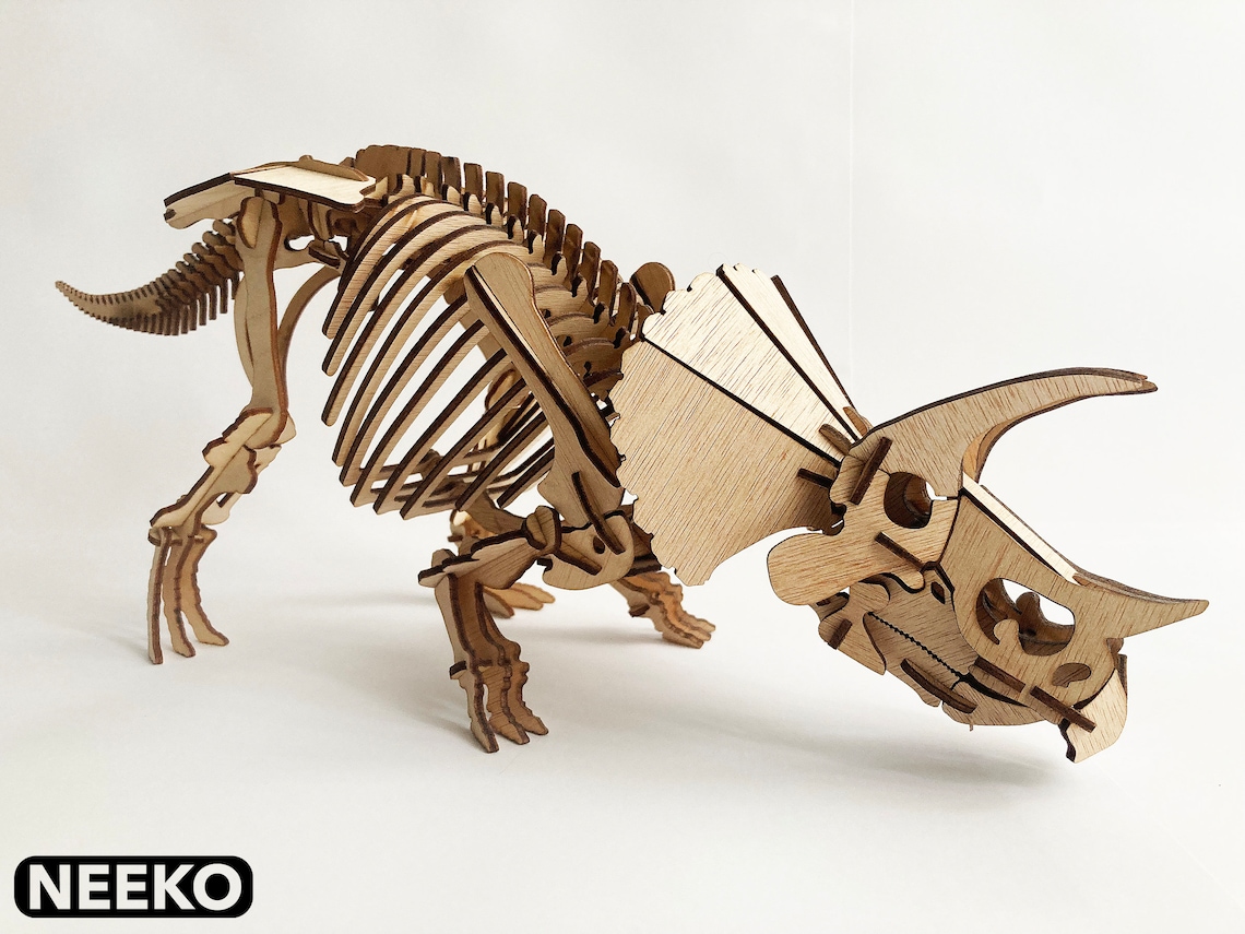 Triceratops Skeleton .dxf Digital File Template for Laser Cutting. - Etsy