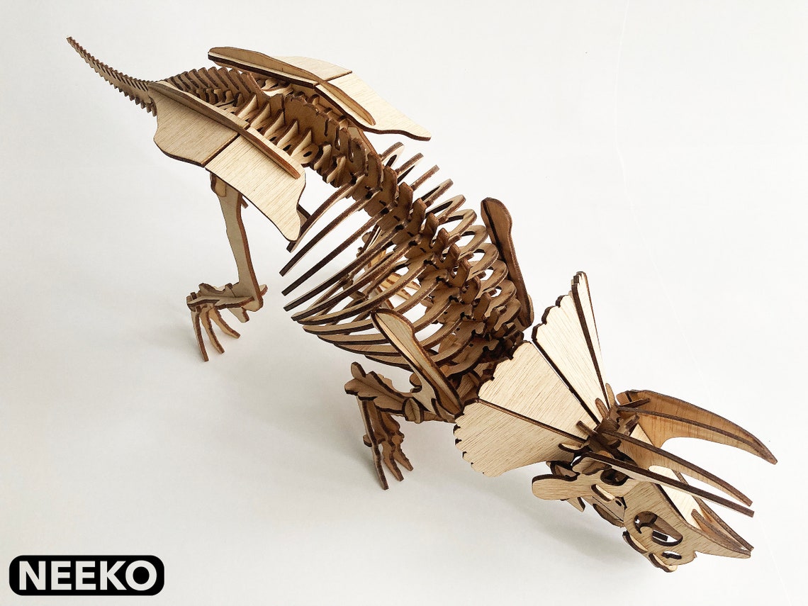 Triceratops Skeleton .dxf Digital File Template for Laser Cutting. - Etsy