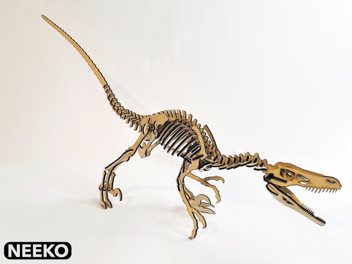 Velociraptor Skeleton .dxf Digital File Template for Laser Cutting - Etsy