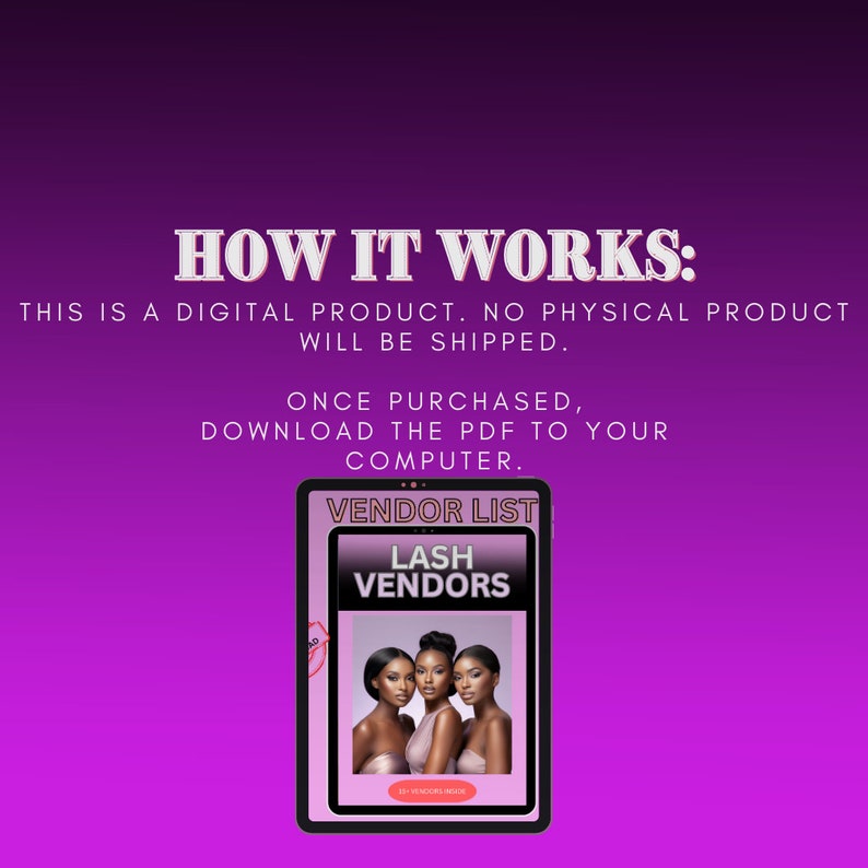 Lash Vendor List, Start a Lash Business (digital Download) - Etsy