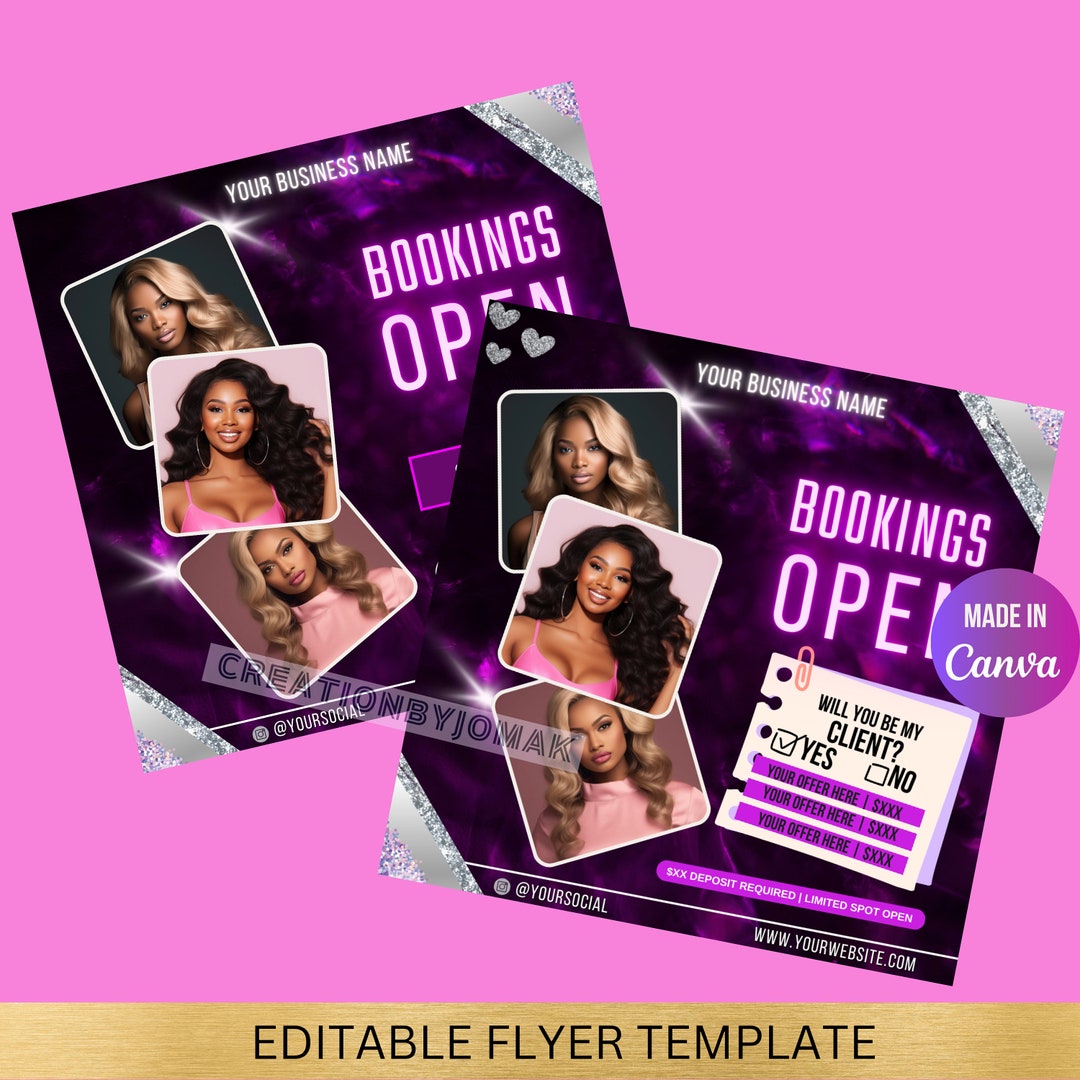 September Braid Sale Flyer, Braid Booking Flyer, Valentines Day Flyer, Hair Flyer, Instagram ...