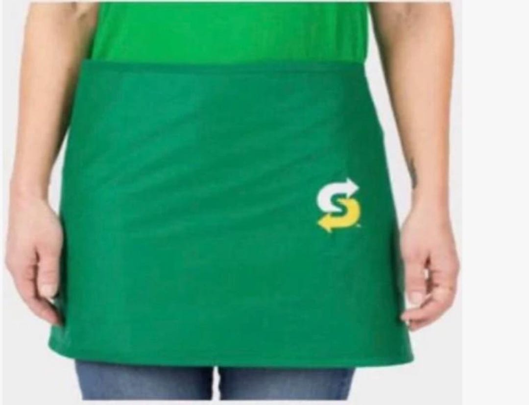 1-PACK Subway Green Apron Restaurant Uniform Employee Crew, New - Etsy