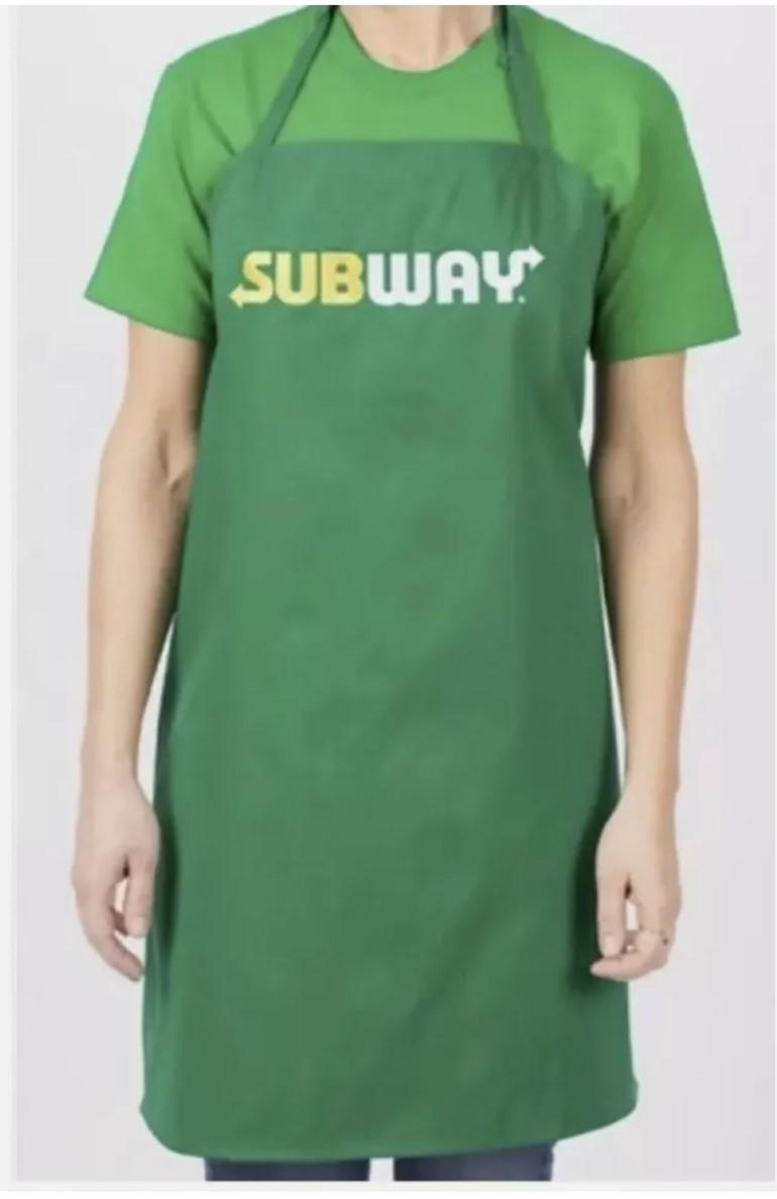 1-PACK Subway Green Full Apron Restaurant Uniform Employee Crew, New - Etsy
