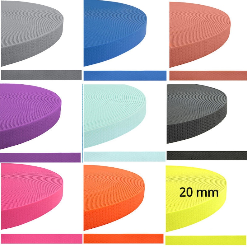 Hexa Biothane Webbing, Light Blue, Sold by the Meter, 20 Mm Wide ...