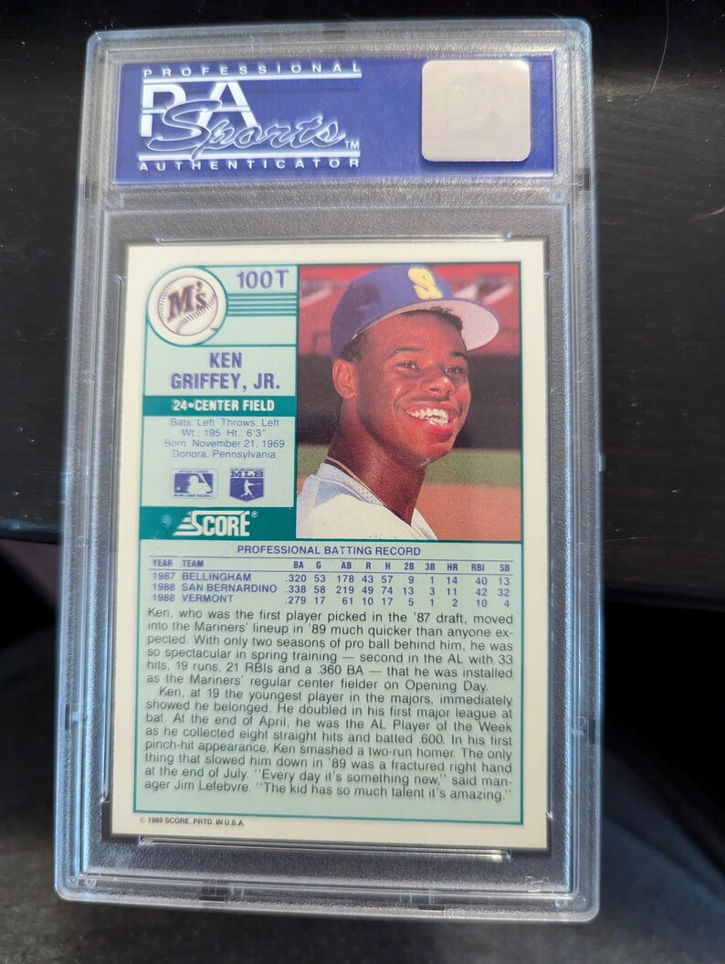 1989 Score Traded Ken Griffey Jr. 100T RC Graded PSA9 - Etsy