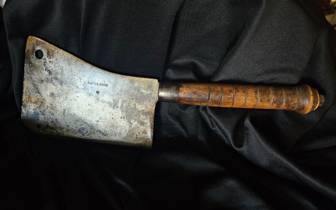 Vintage Antique FOSTER BROS. No.8 Kitchen CLEAVER Butcher Knife 1800s ...