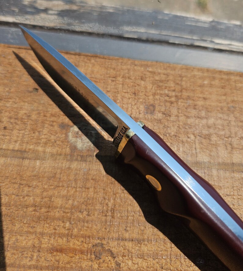 Vintage Schrade - Loveless Hunter # RL-2 Burgundy Delrin Handles With ...