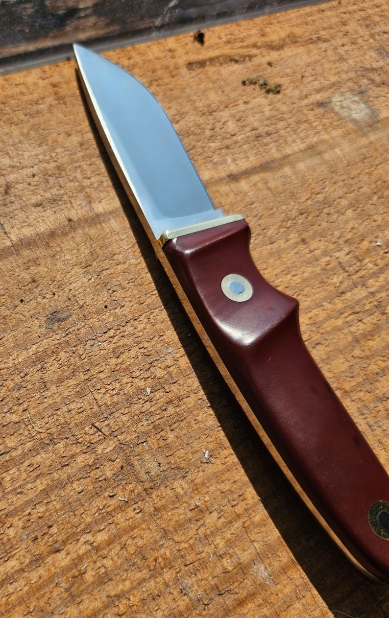 Vintage Schrade - Loveless Hunter # RL-2 Burgundy Delrin Handles With ...