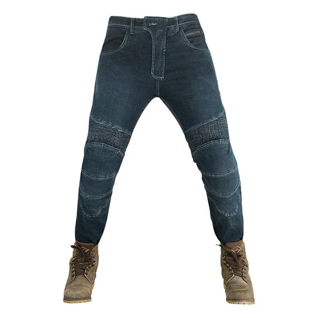 Barrow9 Mens Blue Motorcycle Jeans Made With KEVLAR Motorbike Dark Navy ...