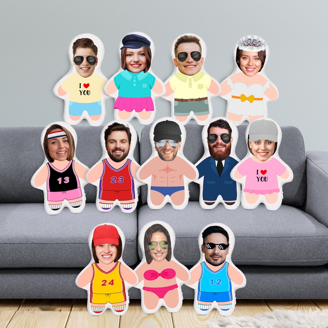 Personalized 3D Face Photo Pillow, Funny Human Head Pillow, My Face ...