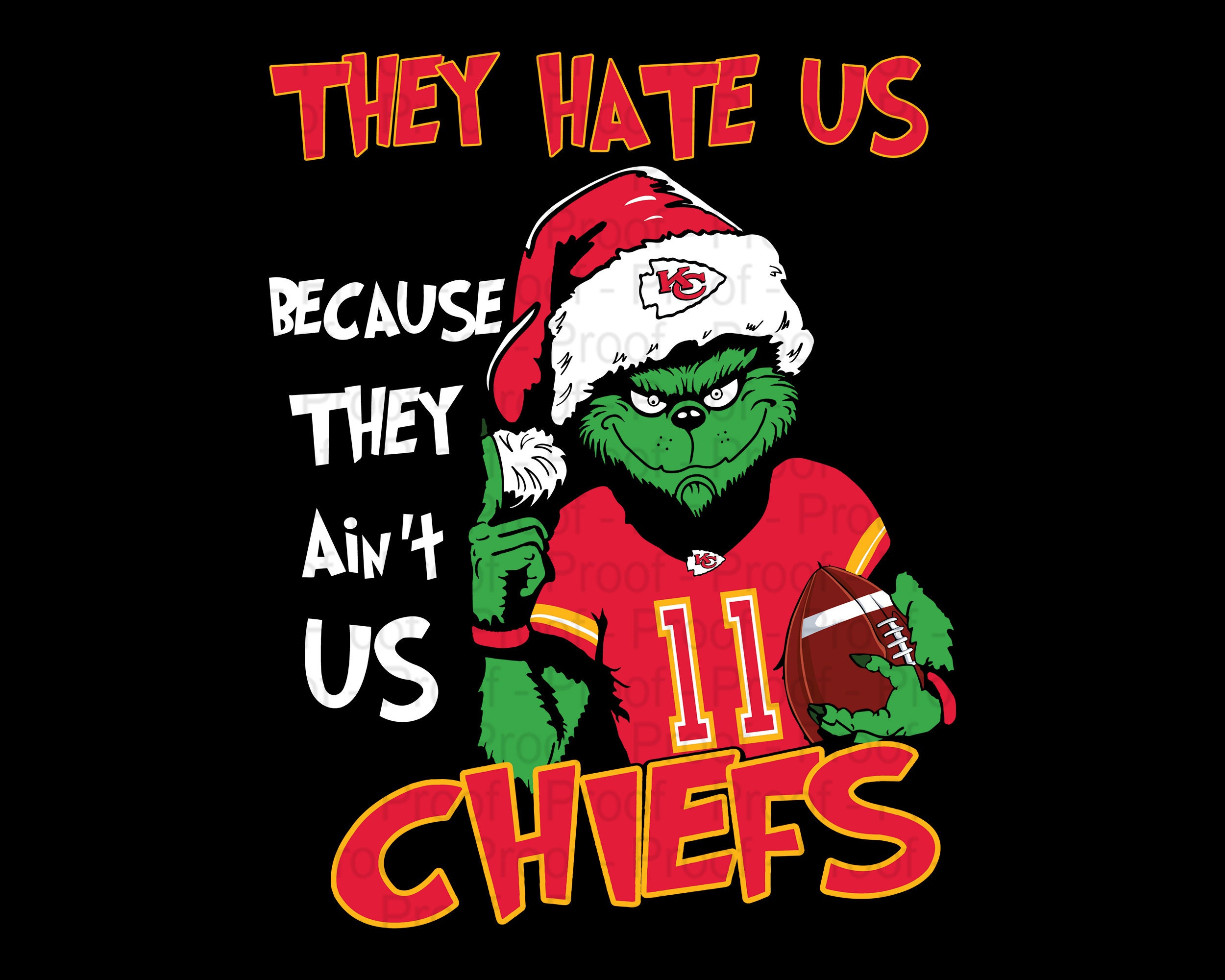 Grinch KC Chiefs Football Teams Png - Etsy