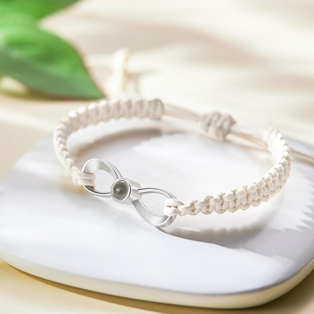 Custom Infinity Projection Photo Bracelet Couple Jewelry - Etsy