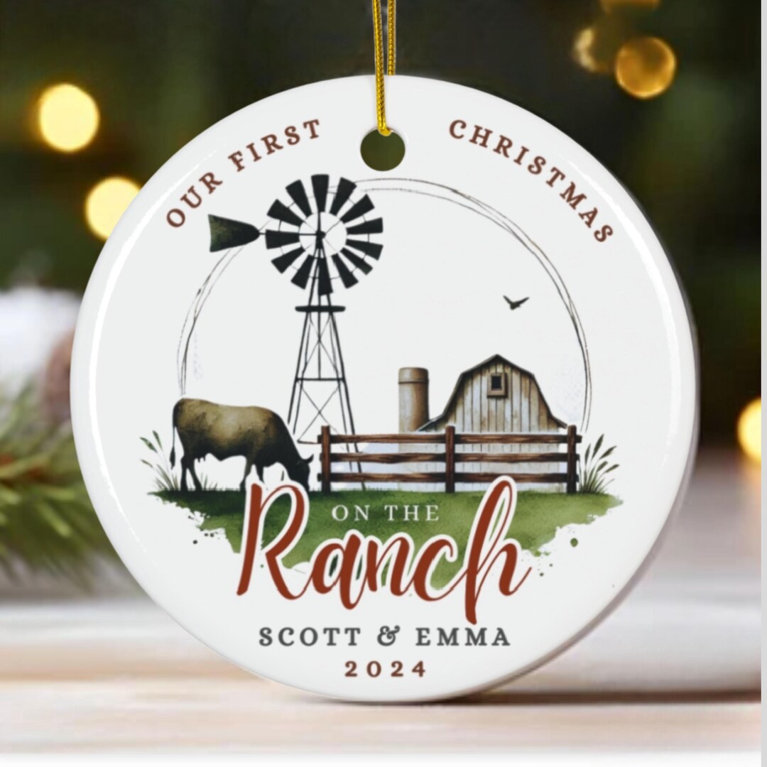 Custom First Year Ornaments, Country Home Gifts Personalized, First ...