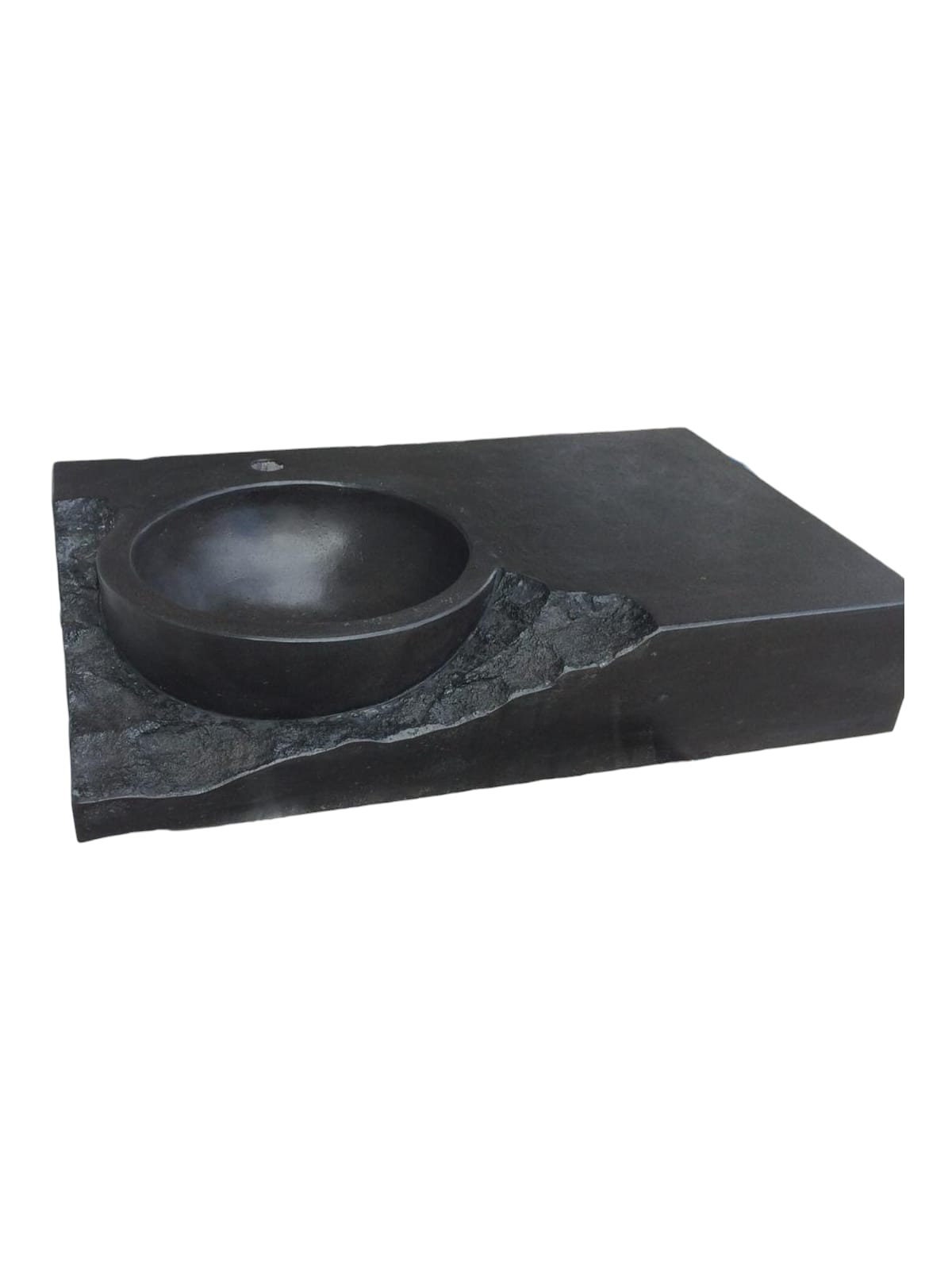 Basalt Rustic Natural Looking Sink. Wall Mounted Hand Carved Marble ...