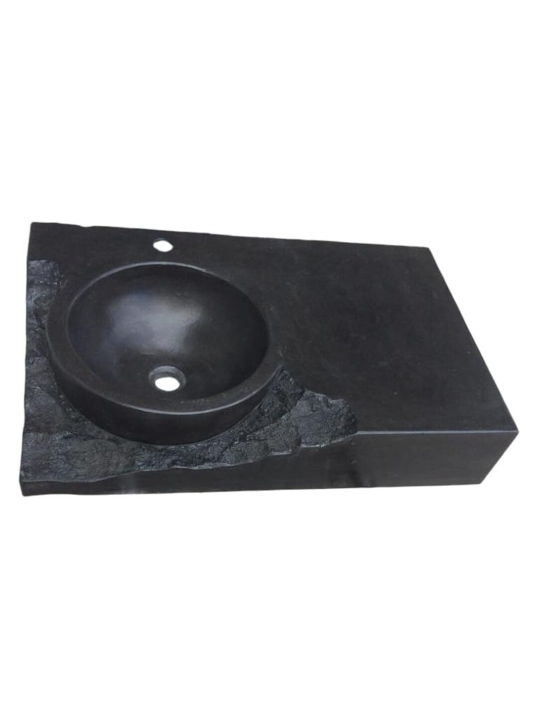 Basalt Rustic Natural Looking Sink. Wall Mounted Hand Carved Marble ...