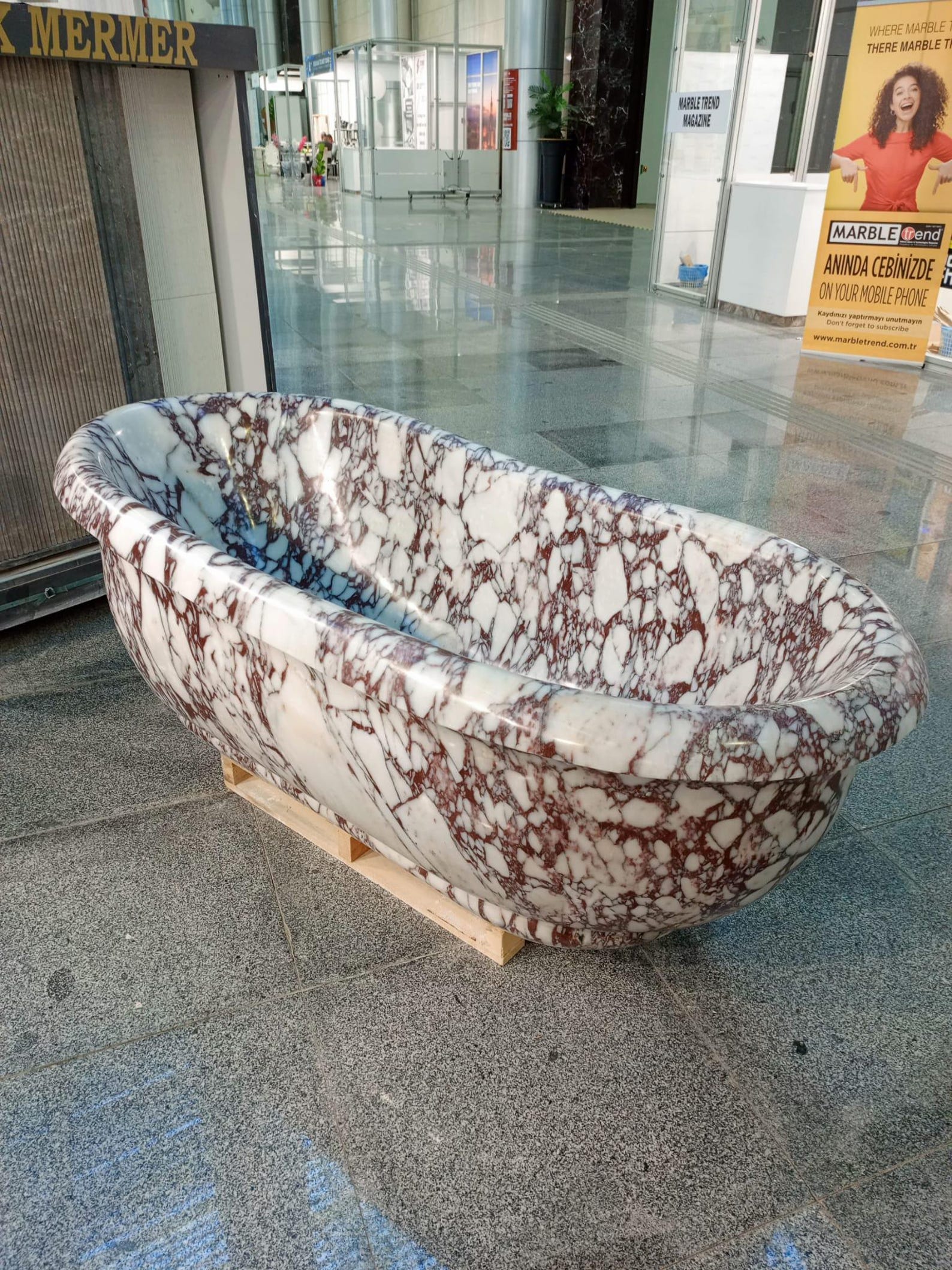 Calacatta Viola Marble Bathtub 100% Natural Stone. Handcrafted, Marble ...