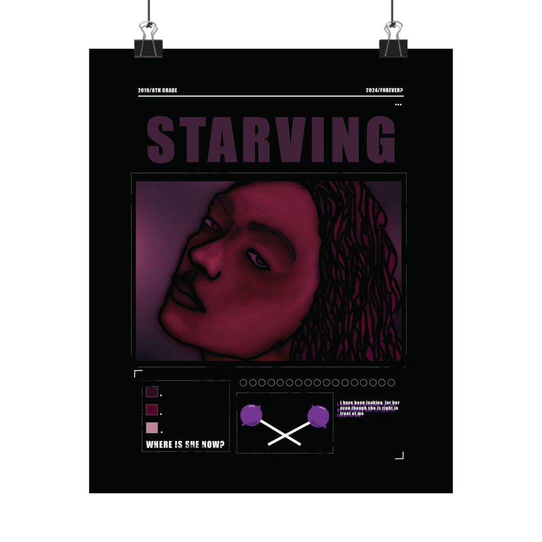 Starving Poster, Wall Art, Graphic Poster, Home Decor, Dorm Decor ...