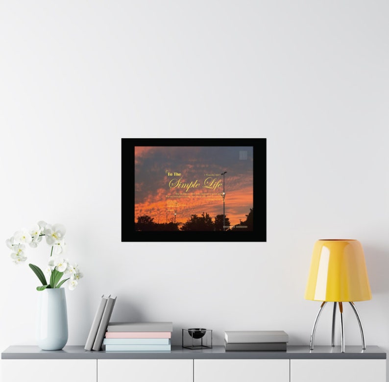 Simple Life, Sunset, Wall Art, Graphic Poster, Home Decor, Dorm Decor ...