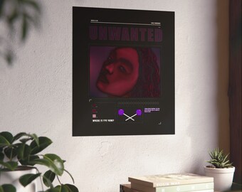 Fire Shadow, Wall Art, Graphic Poster, Home Decor, Dorm Decor, Print ...