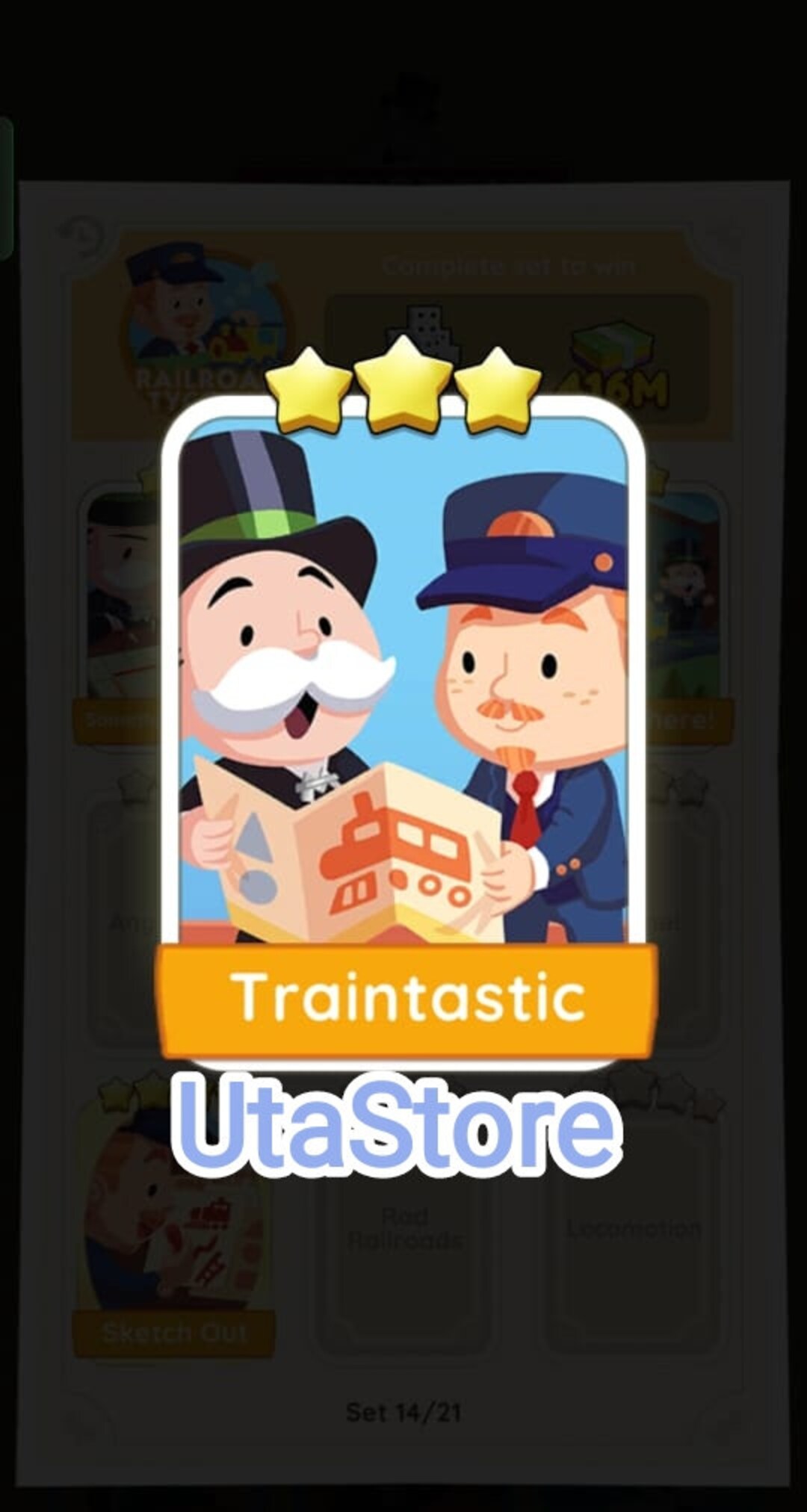 Traintastic 3 STAR Monopoly Go Sticker Fast Delivery - Etsy