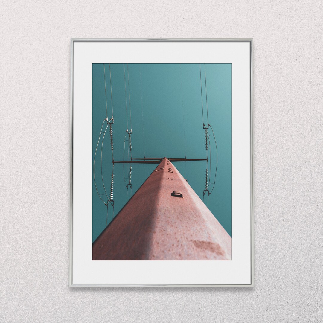 Transmission Utility Pole | Digital Art | Print at Home | Wallpaper - Etsy