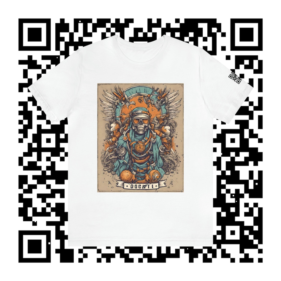 Unisex Augmented Reality T-shirt burning Skull - Etsy