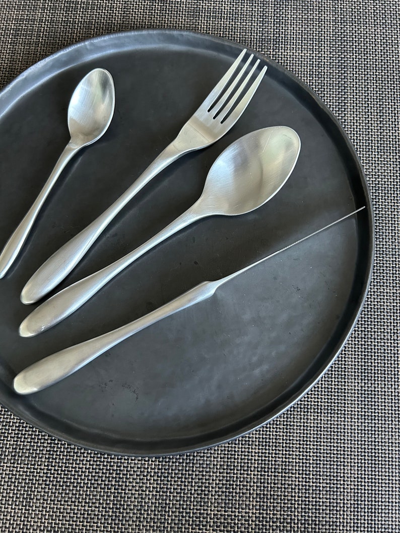 Chic Stainless Steel Cutlery Flatware Set - Etsy