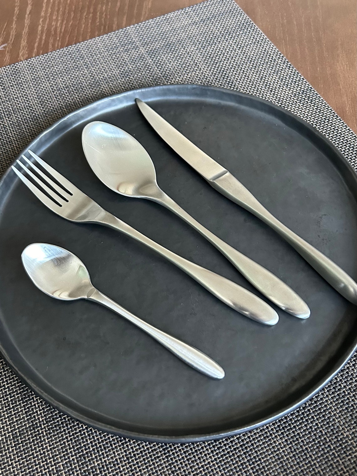Chic Stainless Steel Cutlery Flatware Set - Etsy