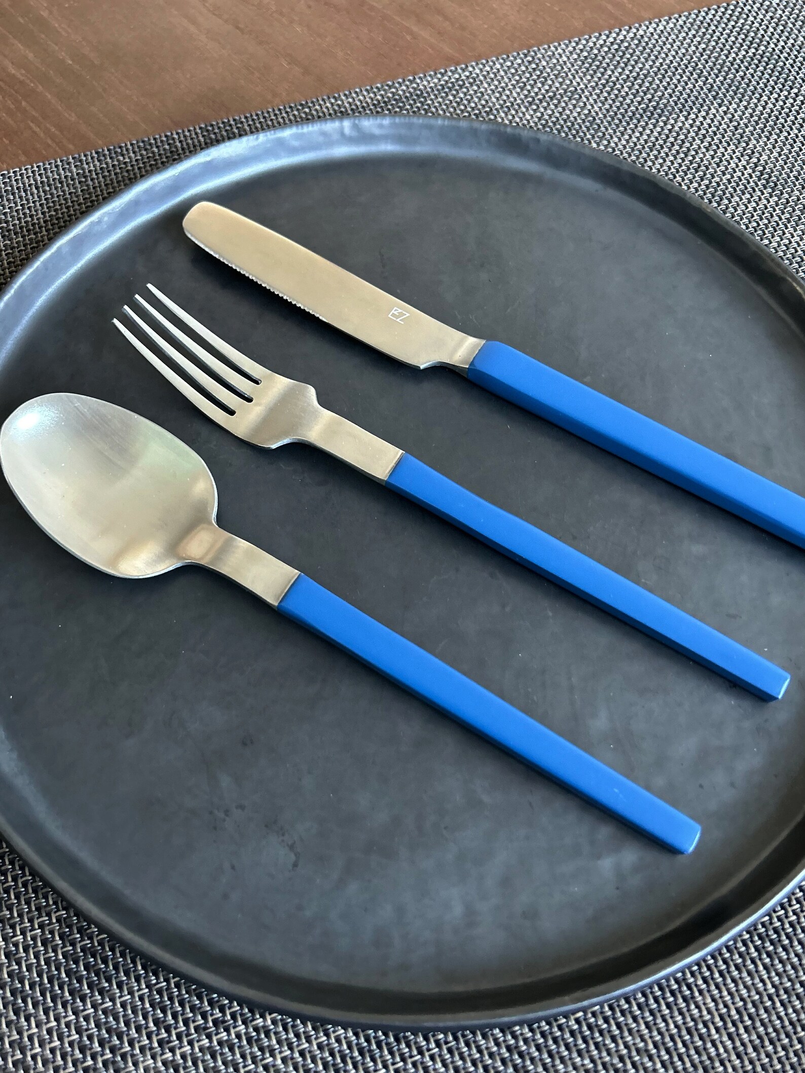 Sapphire Blue Cutlery Flatware Set - Etsy