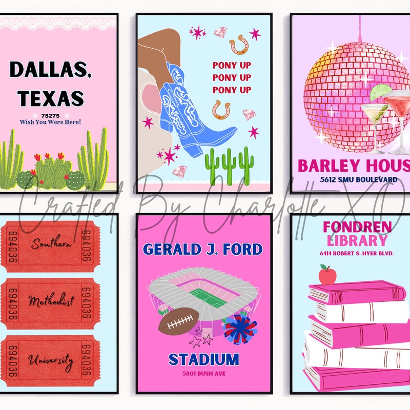 Smu University Prints - Etsy