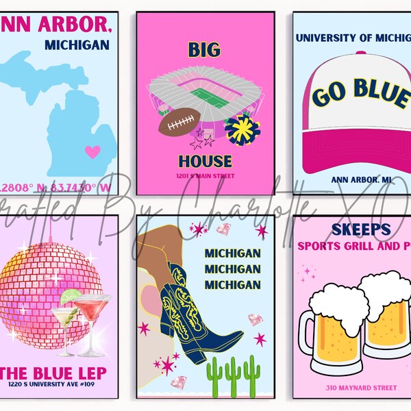 University of Michigan Decor - Etsy