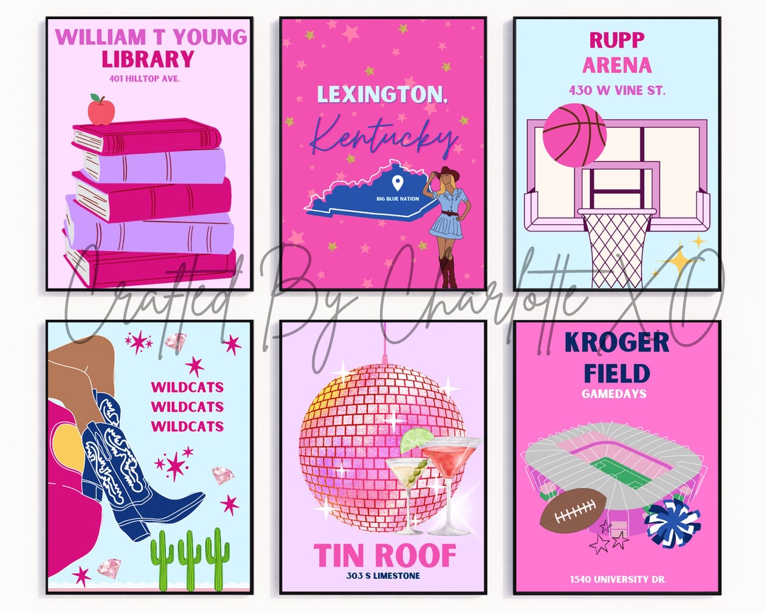 Preppy University of Kentucky Prints Custom College Dorm Decor UK ...