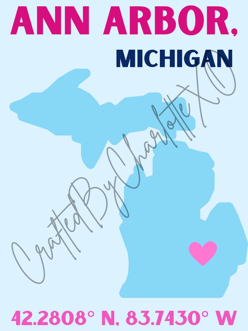 Preppy University of Michigan Prints for Dorm Decor - Etsy