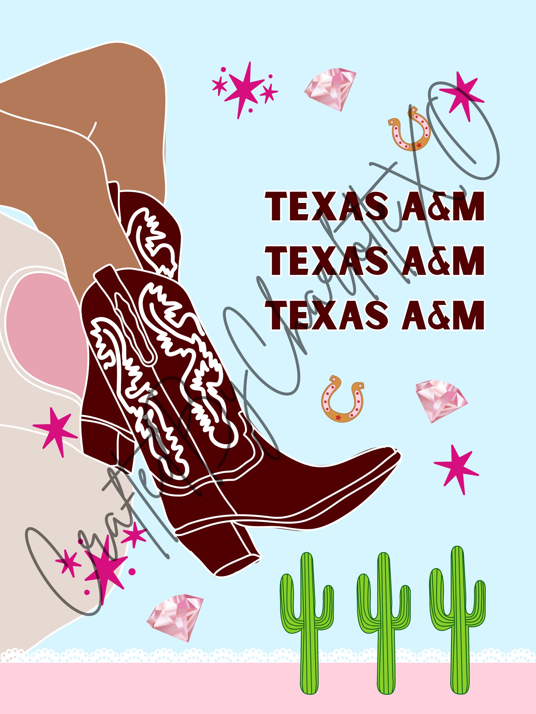 Preppy Texas A&M University Prints Instant Digital Download Texas A and ...