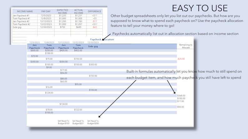 Excel Monthly Spreadsheet - Etsy