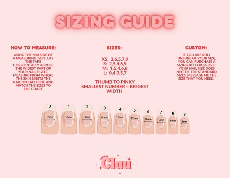 Sizing Kit for Press on Nails - Etsy
